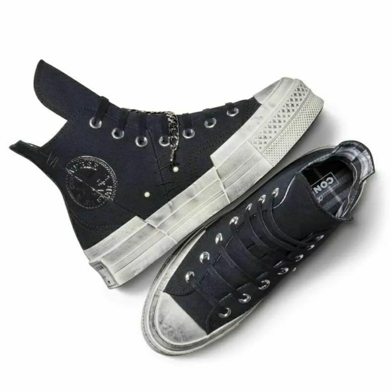 Jual Sepatu Converse Chuck 70 Plus Punk Black Egret Black - 100% ...