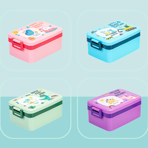 Jual DEOS-KOTAK MAKAN SIANG SEKAT LIST 1000 ML MOTIF KARTUN/LUNCHBOX ...