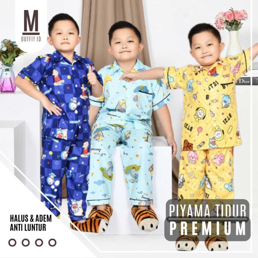 Jual BAJU TIDUR PIAMA ANAK LAKI LAKI KARAKTER KARTUN PREMIUM USIA 1 - 6 ...