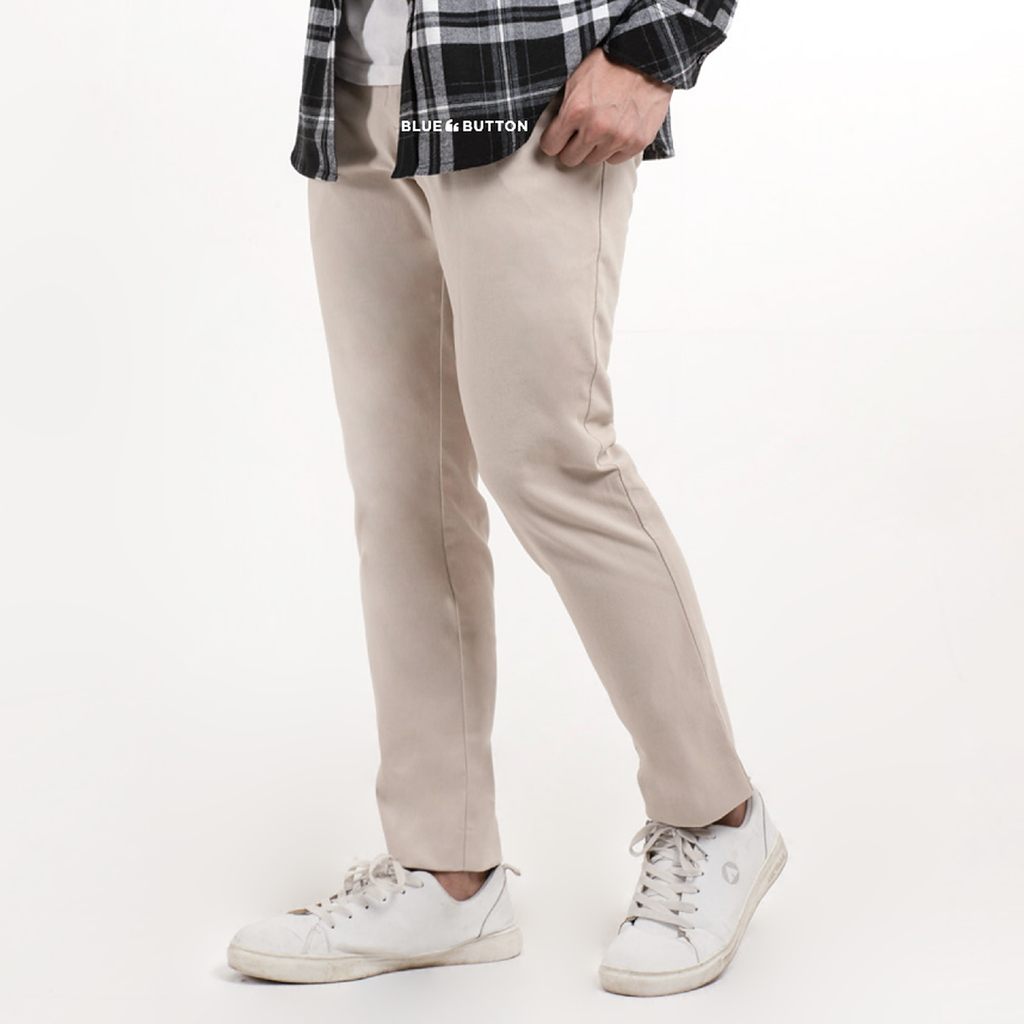 Jual BlueButton Celana Chino Ankle Pants Reguler Fit Khaki | Shopee ...