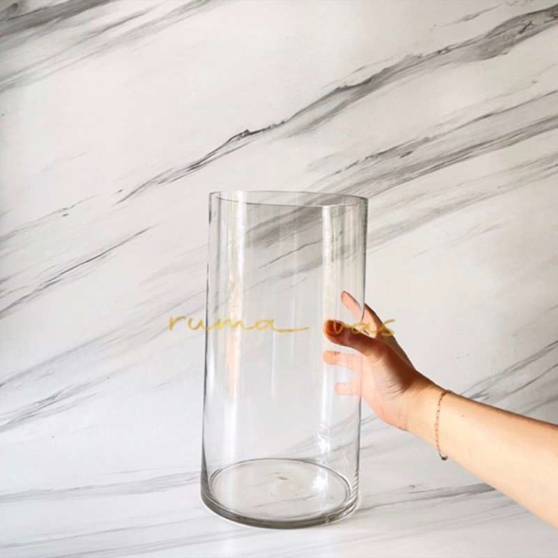Jual [ OJOL ] 20x30Vas bunga kaca tinggi 30cm diameter 20cm vase flower ...