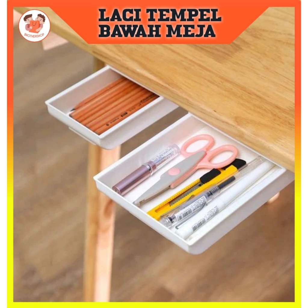 Jual Brother's Shop Storage Box Laci Tempel Tambahan Bawah Meja Tempat ...
