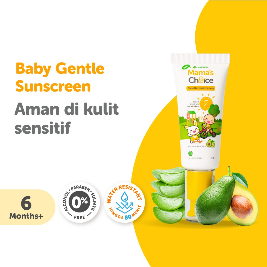 Jual Sunscreen Bayi SPF30++ - Baby Gentle Sunscreen Mama's Choice (Baby ...