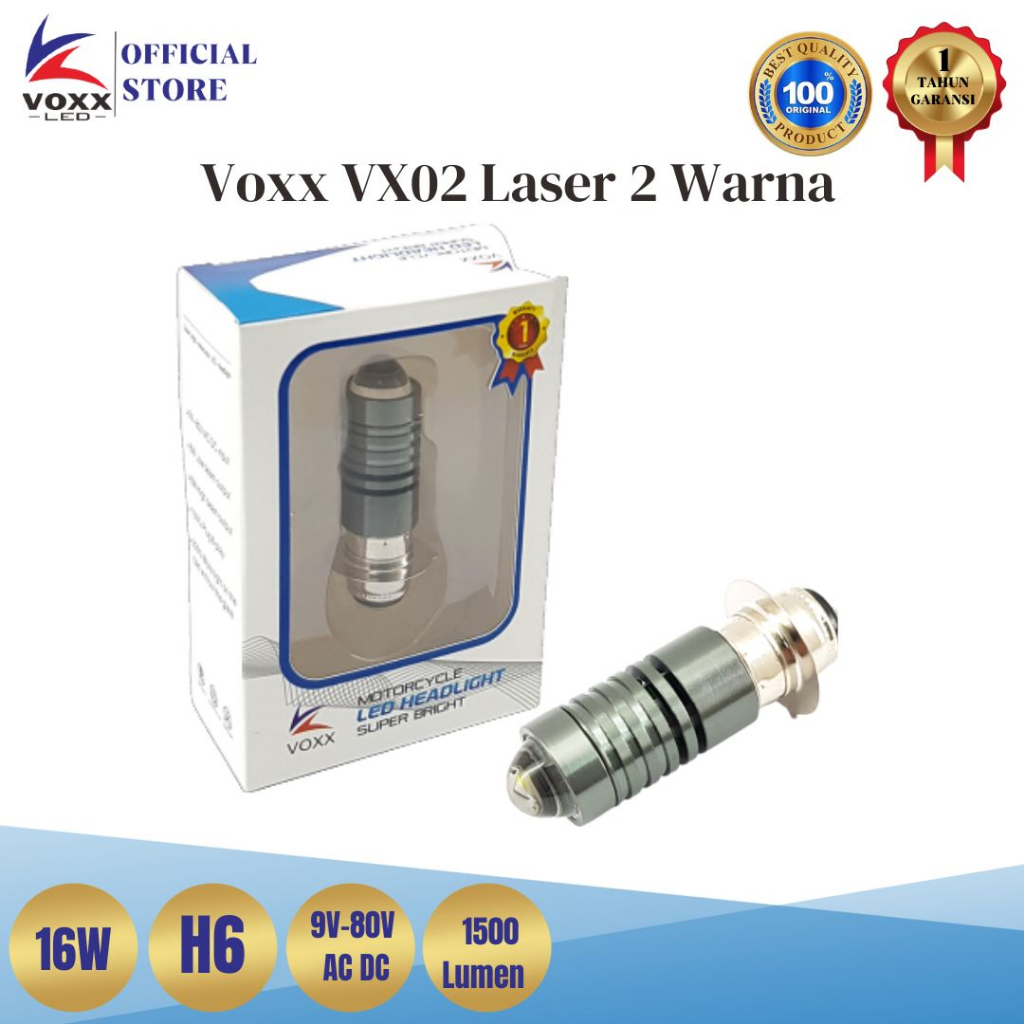 Jual VOXX LED VX02 Lampu Motor Bebek Laser 2 Warna M5 8W+8W H6 Hi-Lo AC DC | Shopee Indonesia