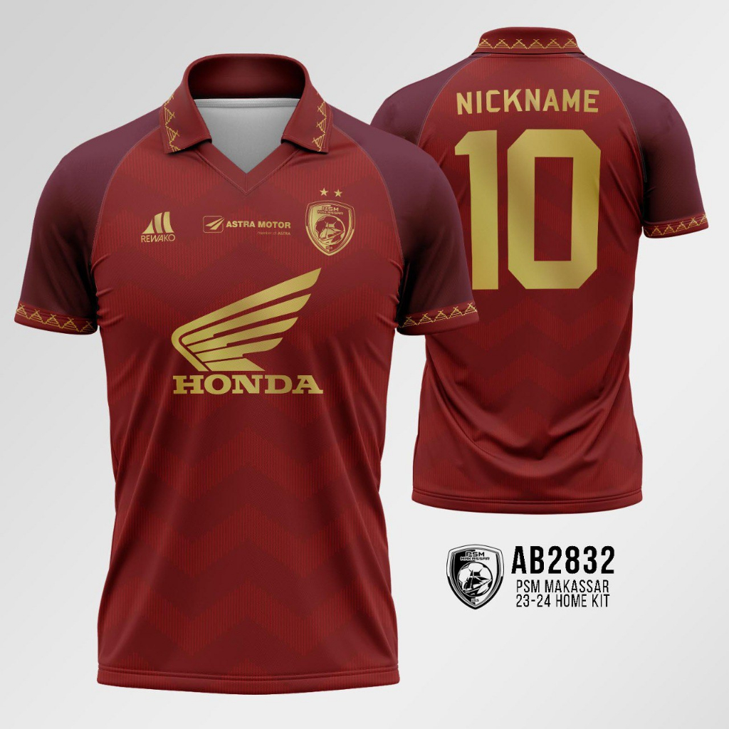 Jual Jersey PSM Makassar 2023 - 2024 - Home Away Fullprint Sepakbola ...