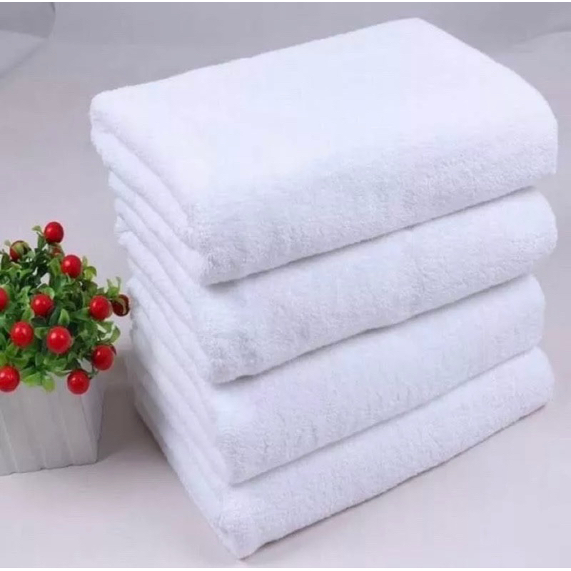 Jual Handuk polos putih size tanggung 100 cm* 52 cm | Shopee Indonesia