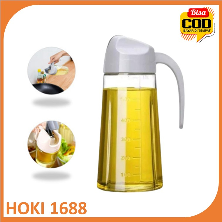 Jual Botol Minyak Botol Kecap Botol cuka dengan kaca tebal dan tutup otomatis 630ML | Shopee ...