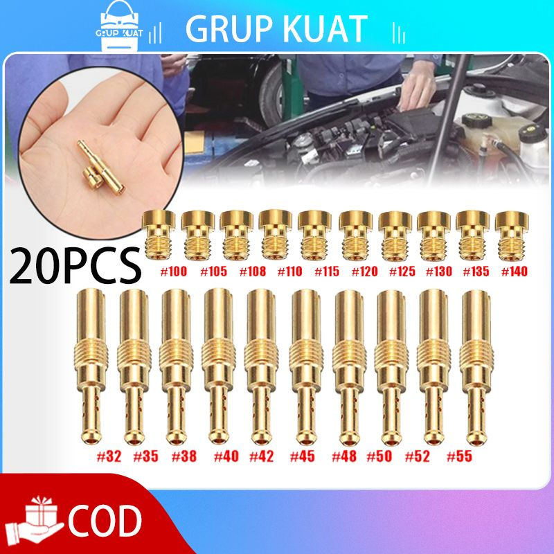 Jual Set 20pcs Mainjet Pilot Jet Main Jet Spuyer Karbu Pe D-Tracker Ninja Tiger Megapro Nsr ...
