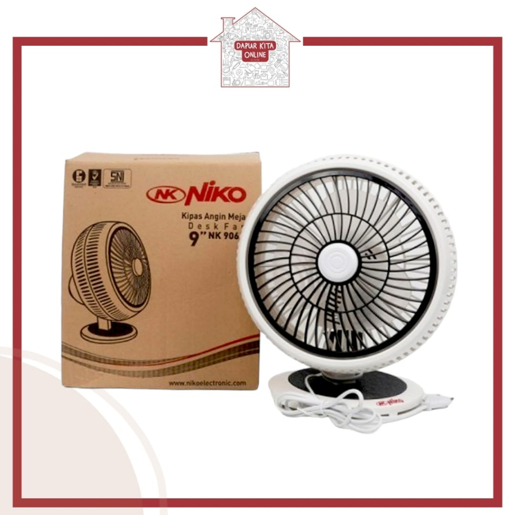 Jual Kipas Angin Meja Niko NK-906 A Kipas 9" Desk Fan Niko NK 906 A ...