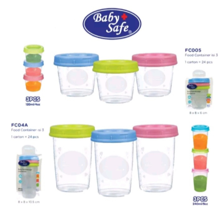 Jual Baby Safe Food Container isi 3pcs - Wadah Simpan ASI | MPASI ...