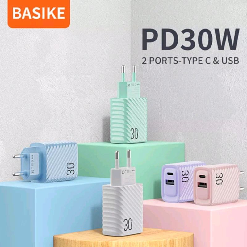 Jual Adaptor Kivee Basike PD 30W Fast Charging AE107 | Shopee Indonesia