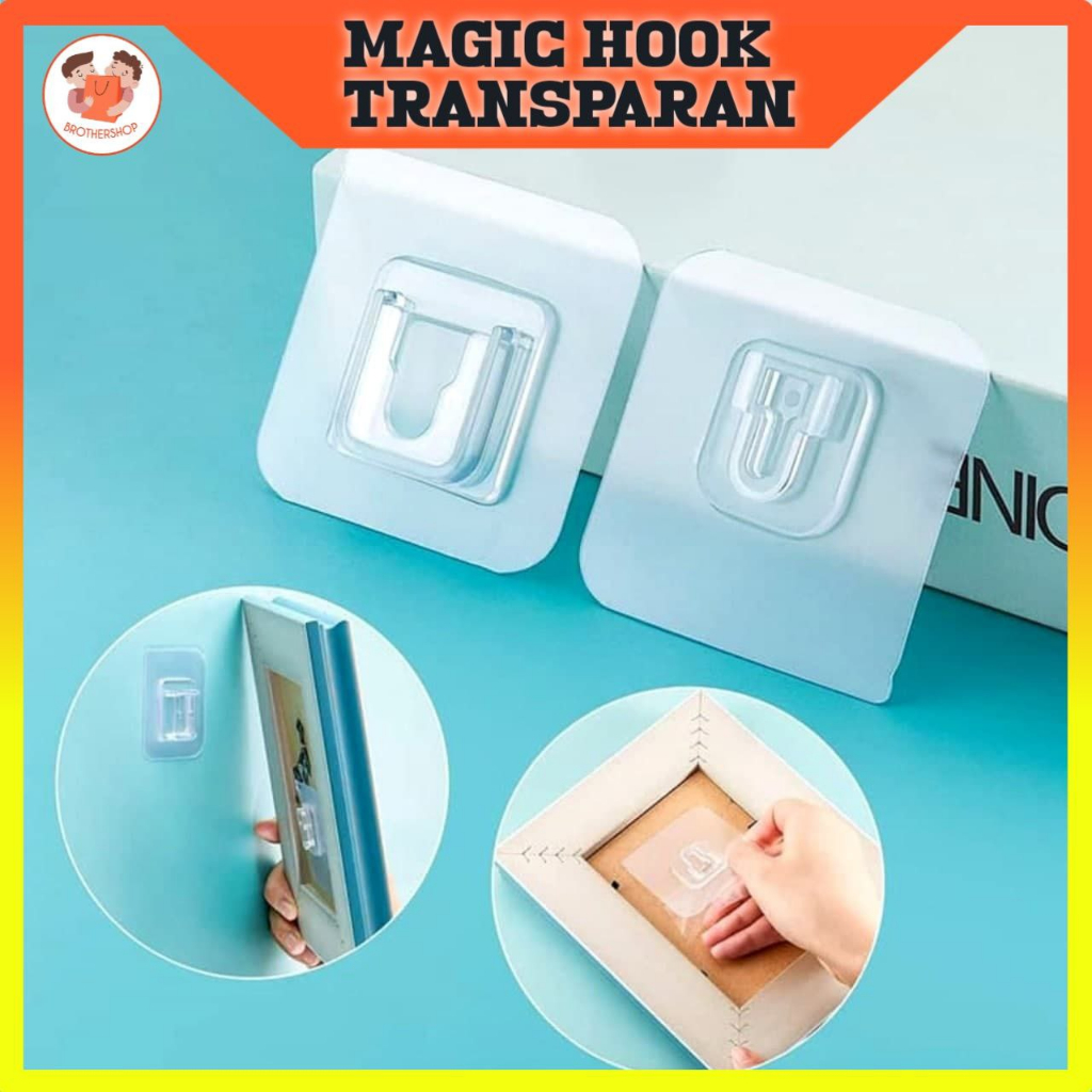 Jual Brother's Shop Gantungan Tempel Socket Magic Hook Transparan 1 Set ...