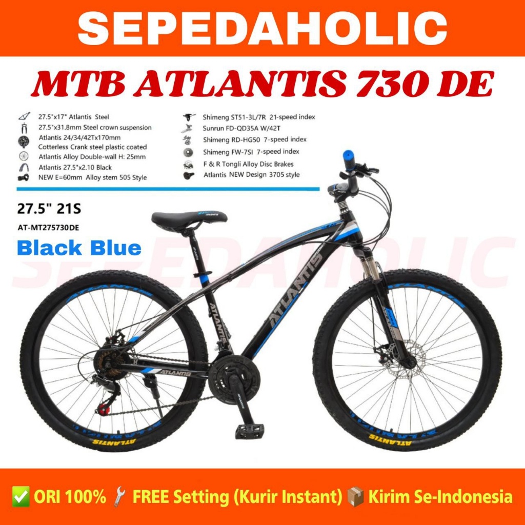 Jual Sepeda Gunung MTB ATLANTIS DISCBRAKE / PHOENIX 2708 AL / VELION 14 ...