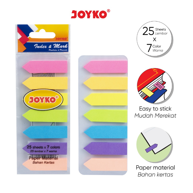 Jual STICKY NOTES PANAH KECIL JOYKO INDEX & MARK PENANDA PEMBATAS BUKU ...
