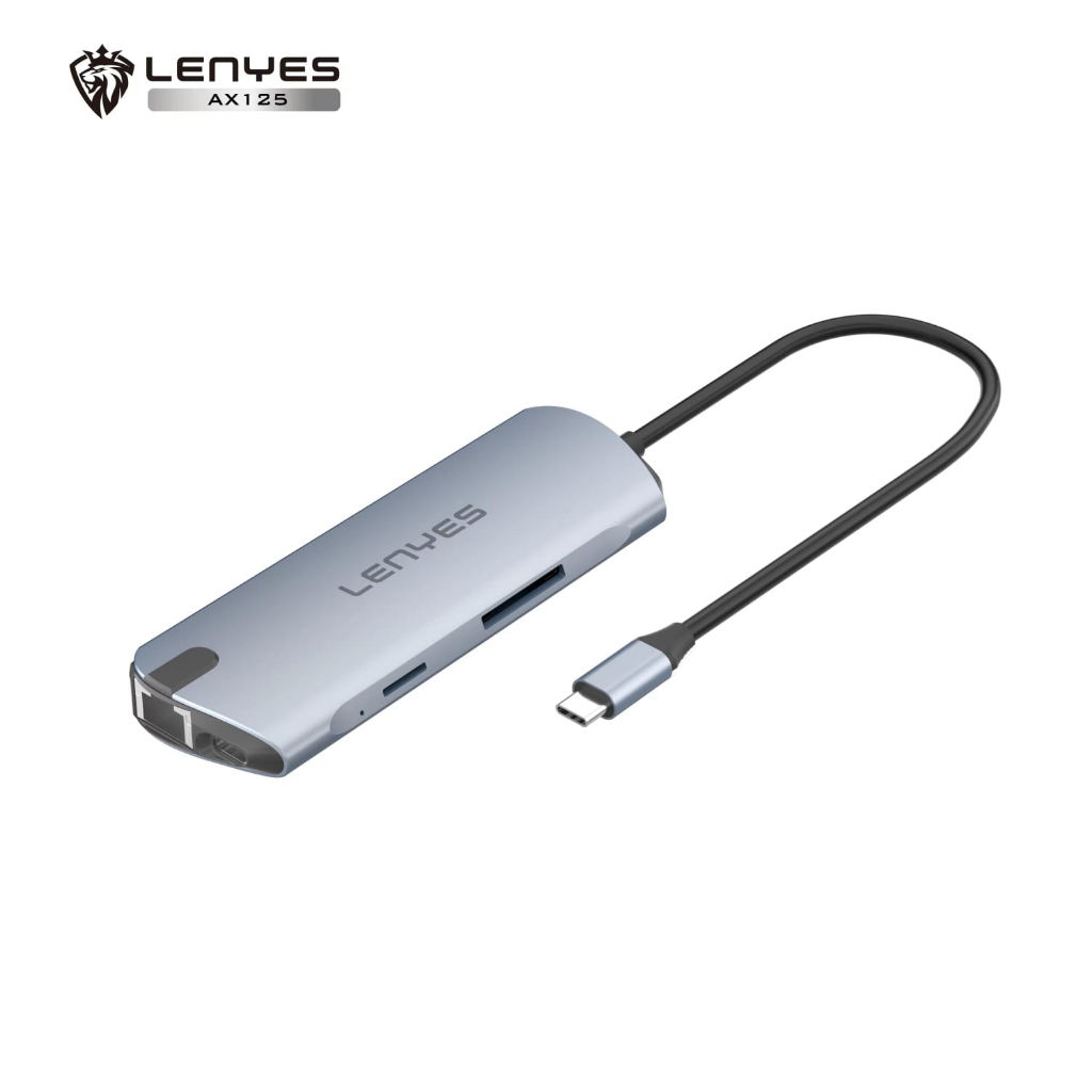 Jual LENYES AX125 Adapter Converter Type C To USB 2.0 3.0 HDMI 4K LAN ...