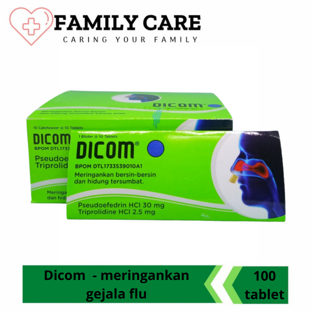 Jual Dicom Tablet Obat Batuk Box isi 100 Tablet | Shopee Indonesia