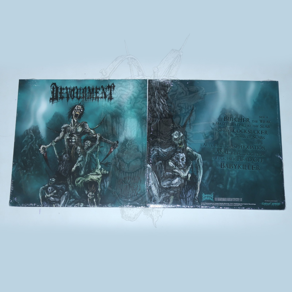 Jual VINYL - DEVOURMENT - Butcher The Weak - White Color | Shopee Indonesia
