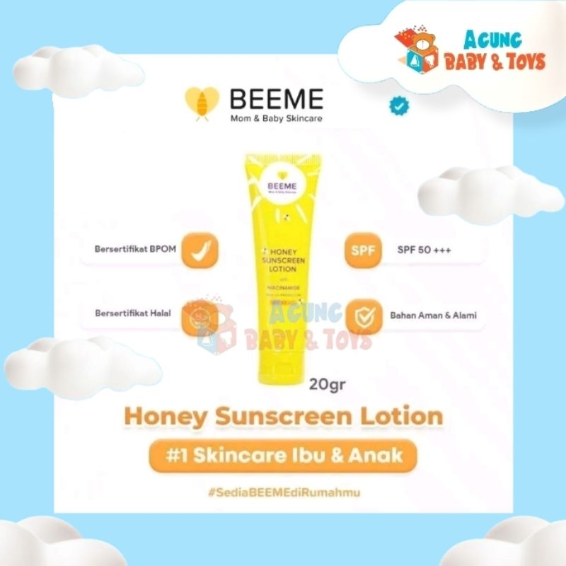Jual Beeme honey sunscreen lotion with niacinamide SPF 50+++ | Shopee ...
