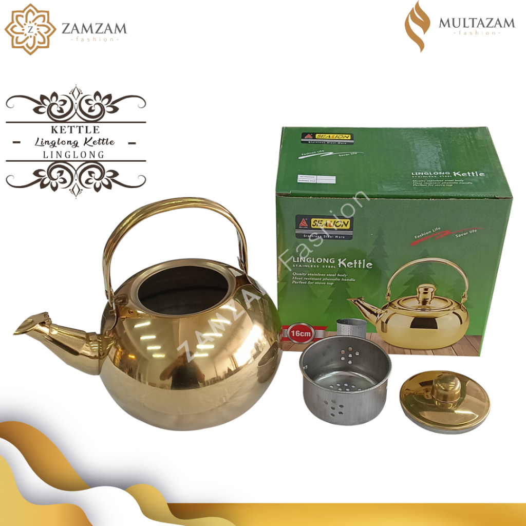 Jual Linglong Kettle Teko Air Zam-zam Teko Stainless Steel Ceret Tea ...