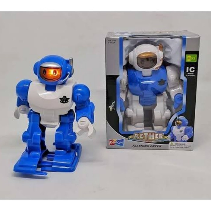 Jual Mainan Anak Robot Aether ROBOT Berjalan Sendiri FLASHING ENTER 318 ...
