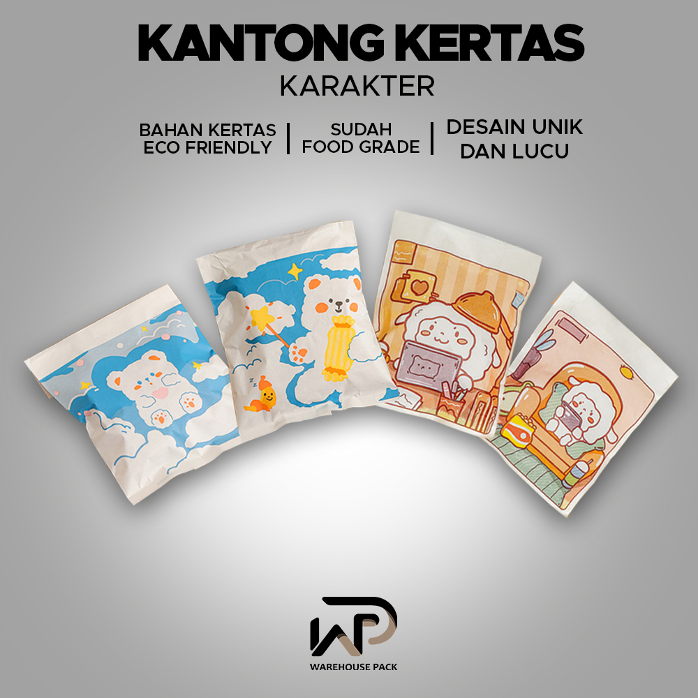 Jual Kantong Kertas Karakter | Plastik Amplop Packing | Paper Bag Tas ...