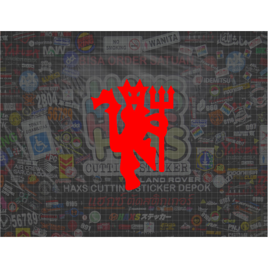 Jual Cutting Sticker Red Devil Manchester United MU V.2 Ukuran 20 Cm ...