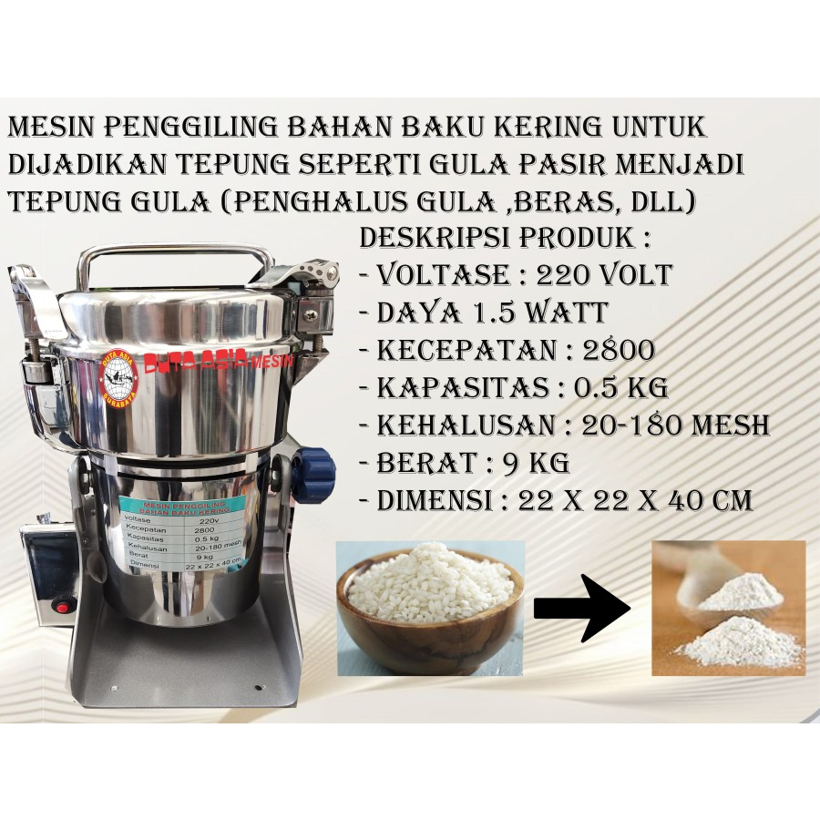 Jual MESIN PENGGILING BAHAN BAKU KERING | Shopee Indonesia