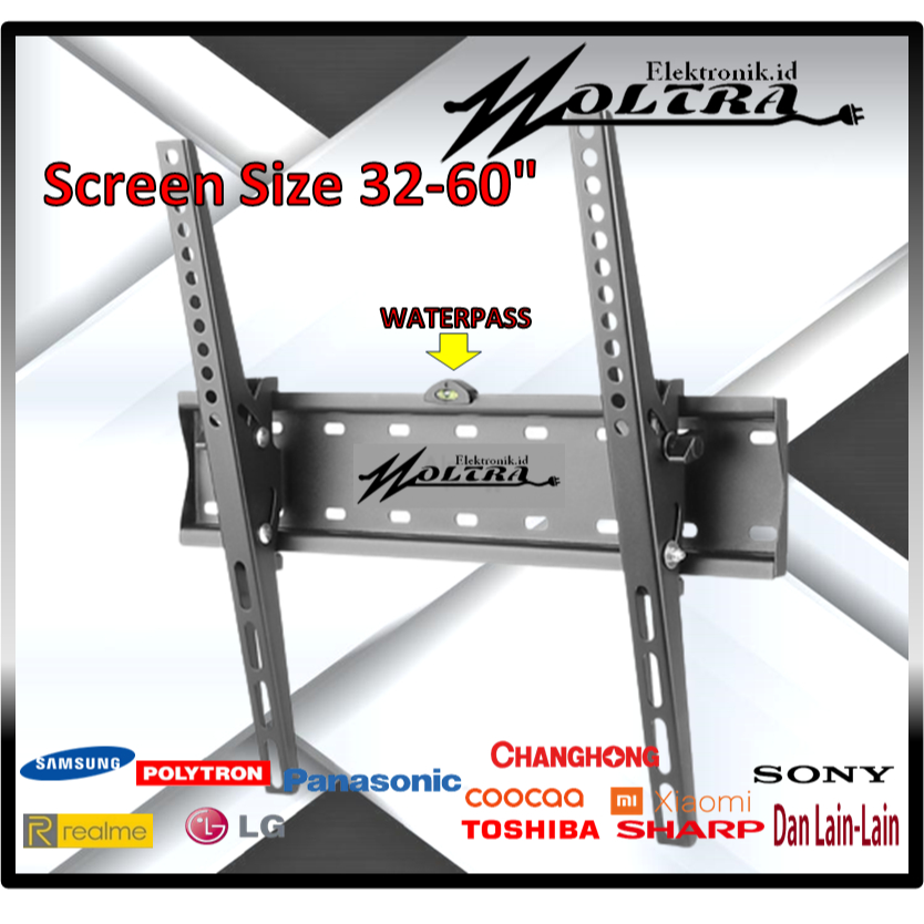 Jual Bracket TV LED LCD 32" s/d 60" Universal [ 60 55 50 49 43 40 39 32 ...