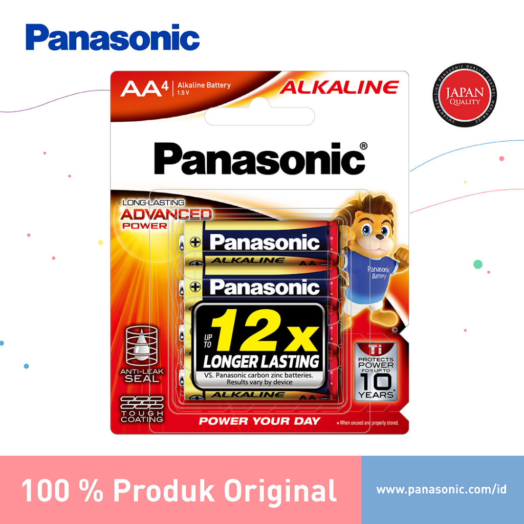 Jual Panasonic Baterai AA Alkaline 4Pcs Battery Alkaline Size A2 | Shopee Indonesia