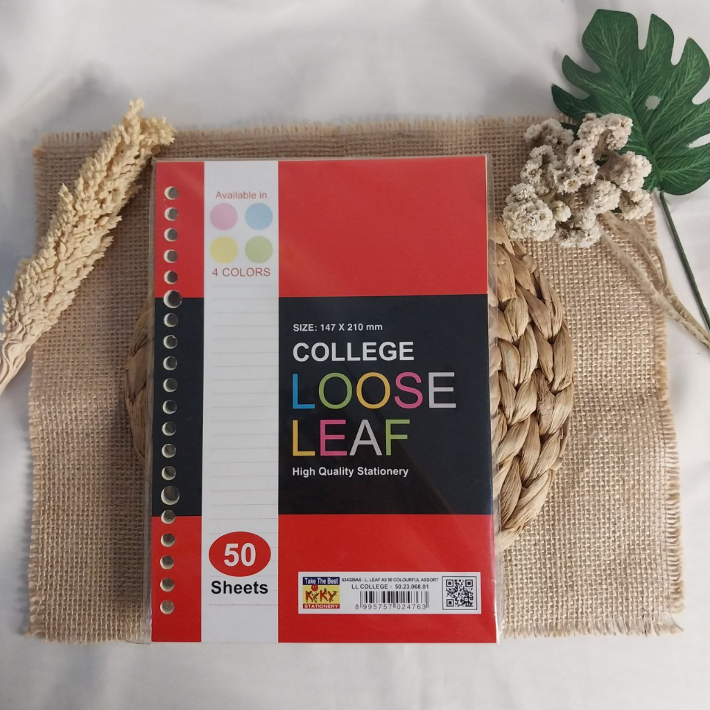 Jual Kiky Isi Binder warna / Loose Leaf A5 50 COLORFUL ASSORT / 50 ...