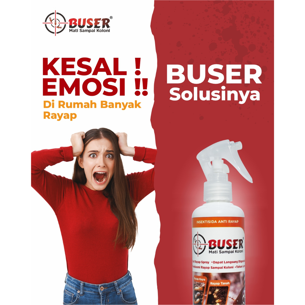 Jual Obat Rayap Semprot Kayu Anti Hama Rayap Buser 250ml | Shopee Indonesia