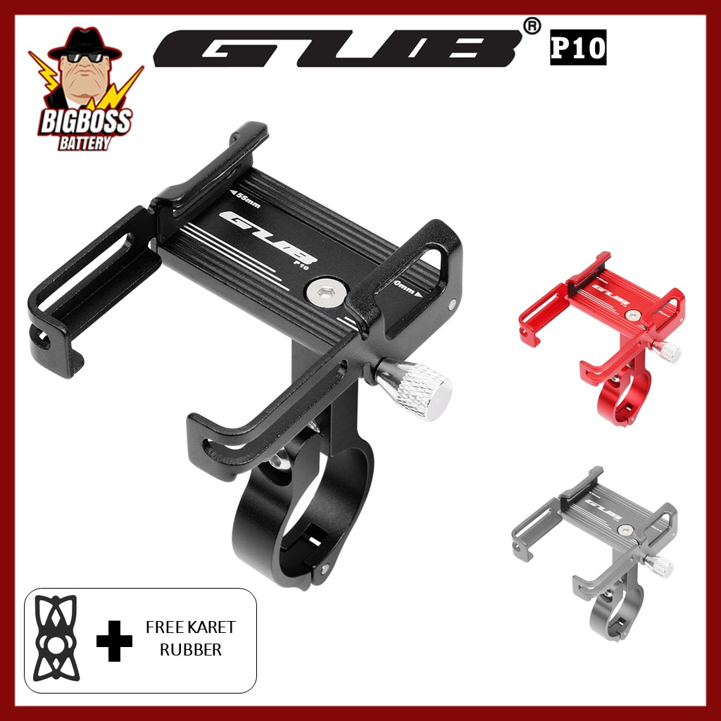 Jual Phone Holder Hp Stang Sepeda Motor Flexible GUB P10 Besi Aluimunium Penyangga Handphone ...