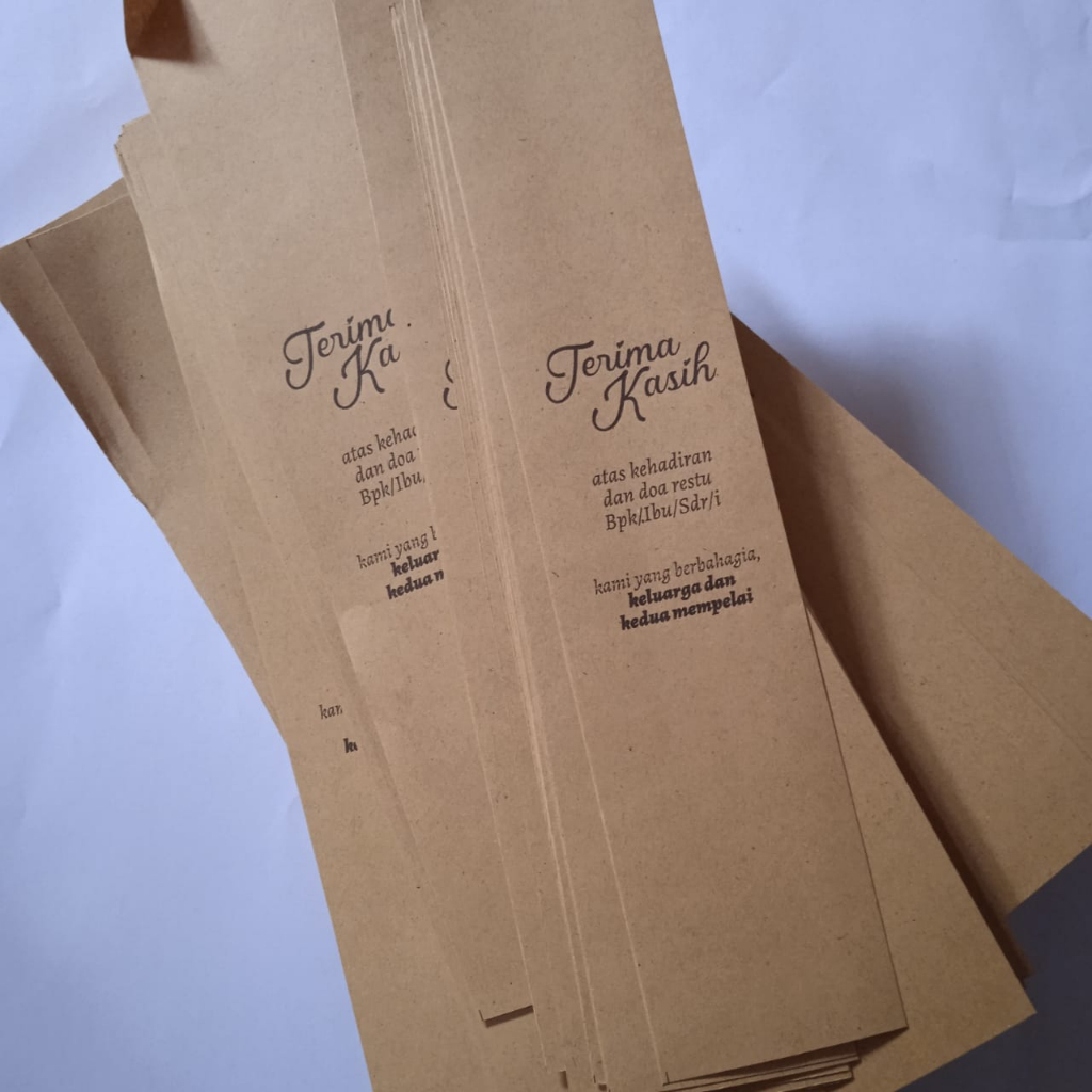 Jual PAPER BELT KERTAS SABUK LABEL SOUVENIR UCAPAN TERIMA KASIH ...