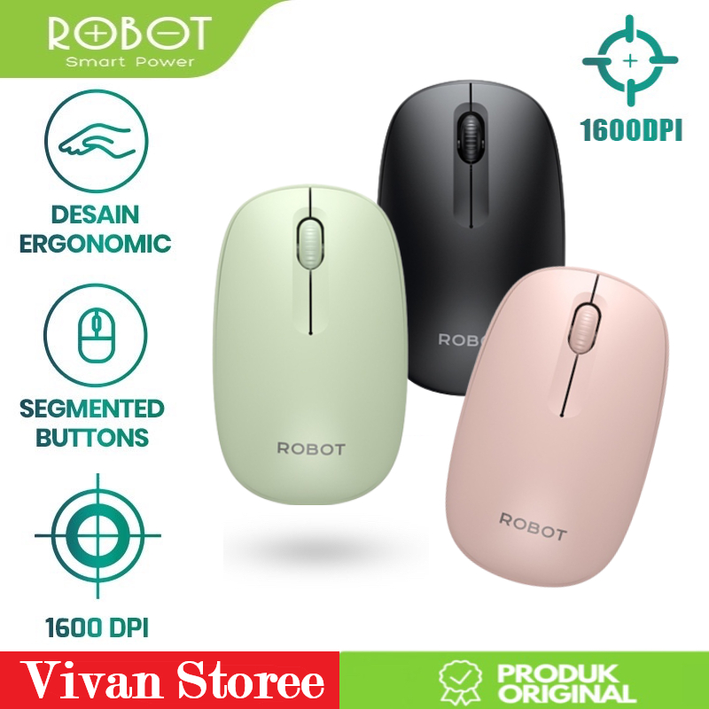 Jual ROBOT Mouse Wireless M260 Nirkabel 2.4G Optical 1600DPI Receiver ...