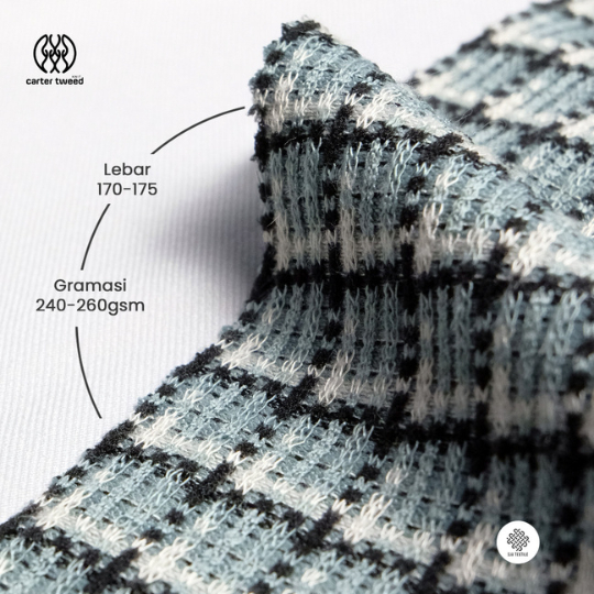Jual Bahan Kain Knit Carter Tweed per 0,5 Kg (min 1 Kg) | Shopee Indonesia