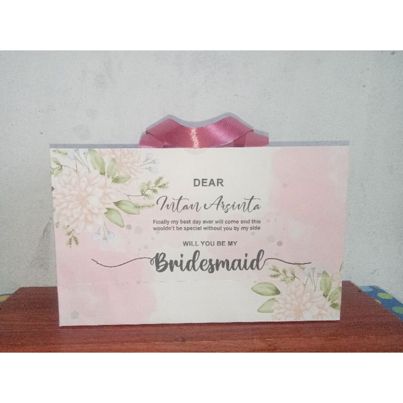Jual Paper bag Bridesmaids/ paperbag wedding/tas kertas cetak | Shopee ...