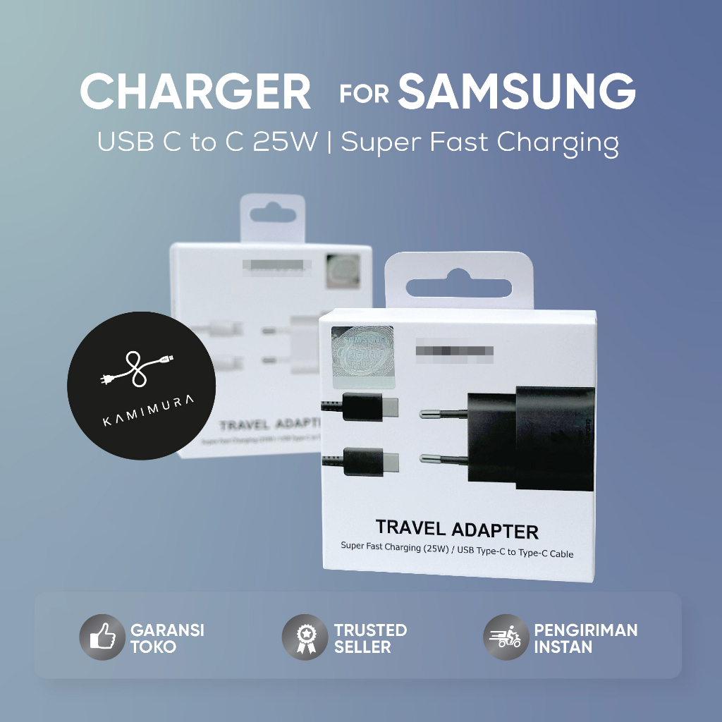 Jual CHARGER FOR SAMSUNG 25 WATT TYPE C TO TYPE C SUPER FAST CHARGING ...