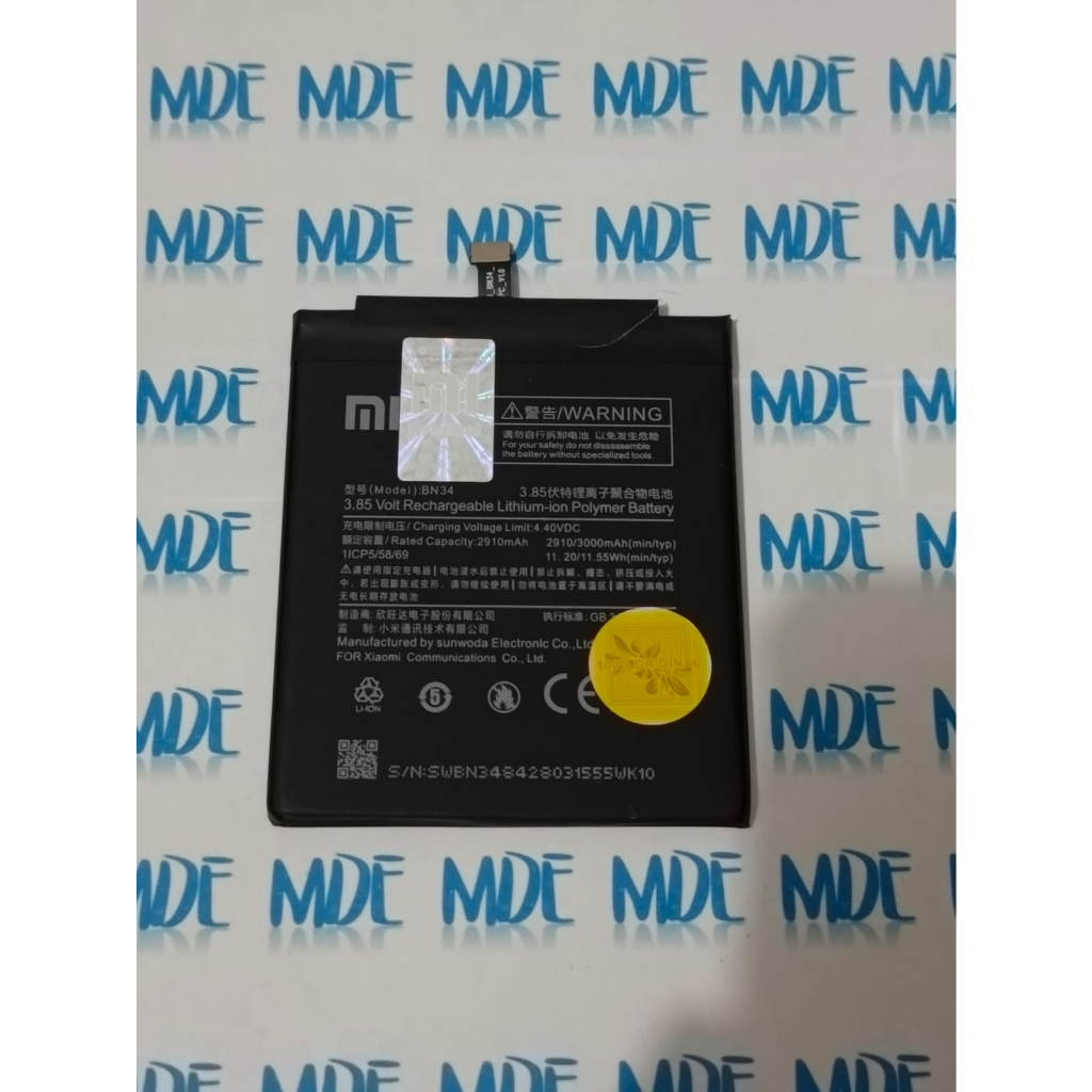 Jual Baterai Xiaomi Redmi 5A BN34 Original Batre Battery | Shopee Indonesia