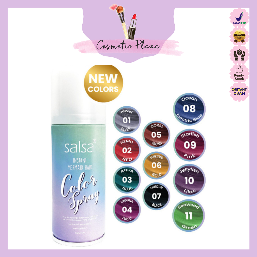 Jual SALSA Instant Mermaid Hair Color Spray Semir Rambut Temporary 80ml ...