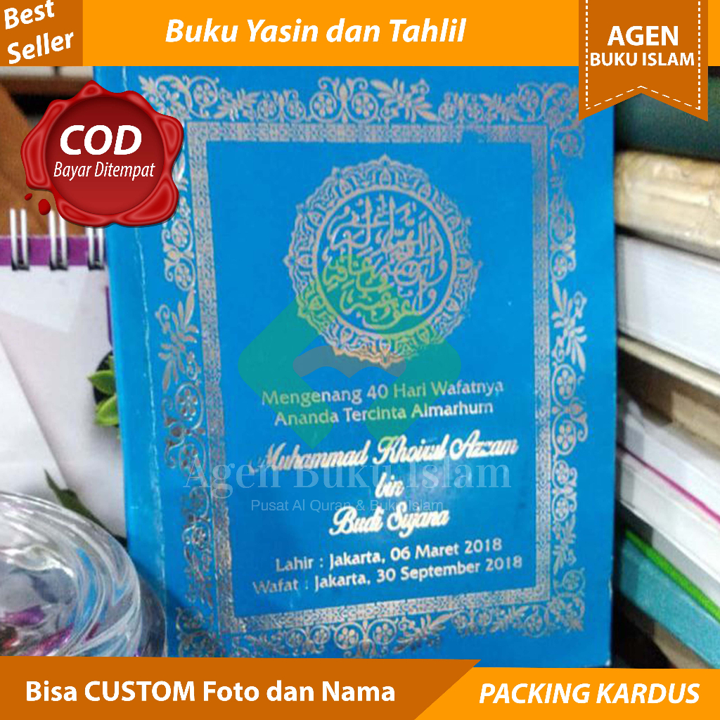Jual Buku Surah Yasin dan Tahlil Ukuran Kecil Bisa Custom Foto dan Nama ...