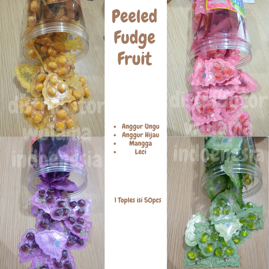 Jual ECERAN Permen Lunak Peeled Fudge Fruit Jeli Aneka Rasa per 10PCS ...