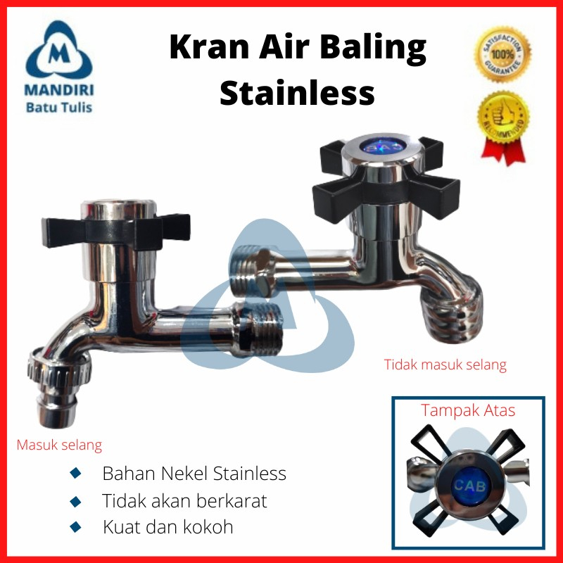 Jual Kran Besi Baling Stainless / Kran Air Kamar Mandi 1/2" | Shopee ...