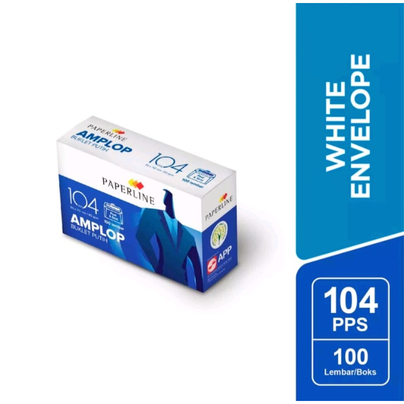 Jual (10lembar) Paperline Amplop PPS 104 Polos Putih Lem Perekat ( 10 ...