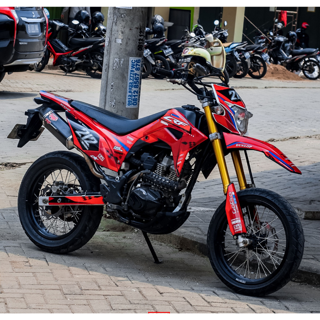 Jual Striping CRF 150 L Merah Grafis Cutting Stiker Decal Sticker ...