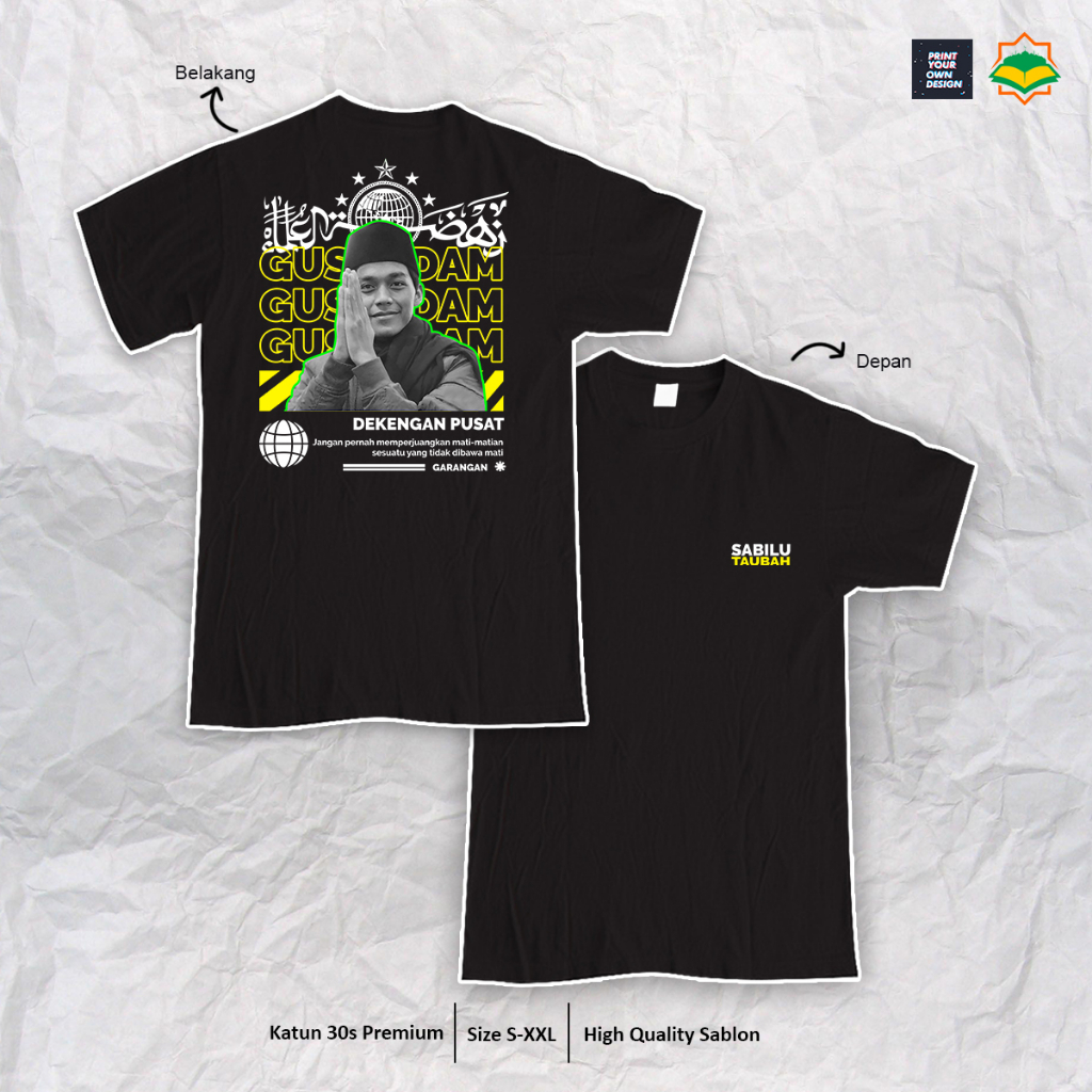 Jual Kaos Hitam - Gus Iqdam DEKENGAN PUSAT Original katun 30s premium ... Jual Kaos Hitam - Gus Iqdam DEKENGAN PUSAT Original katun 30s premium ...