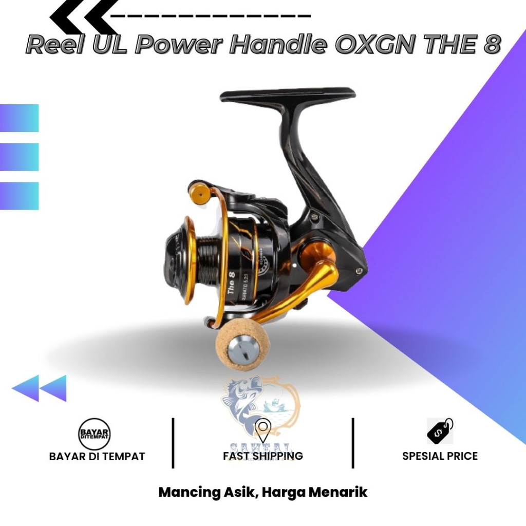Jual Reel Pancing UL Power Handle OXGN THE 8 Original / Reel UltraLight ...
