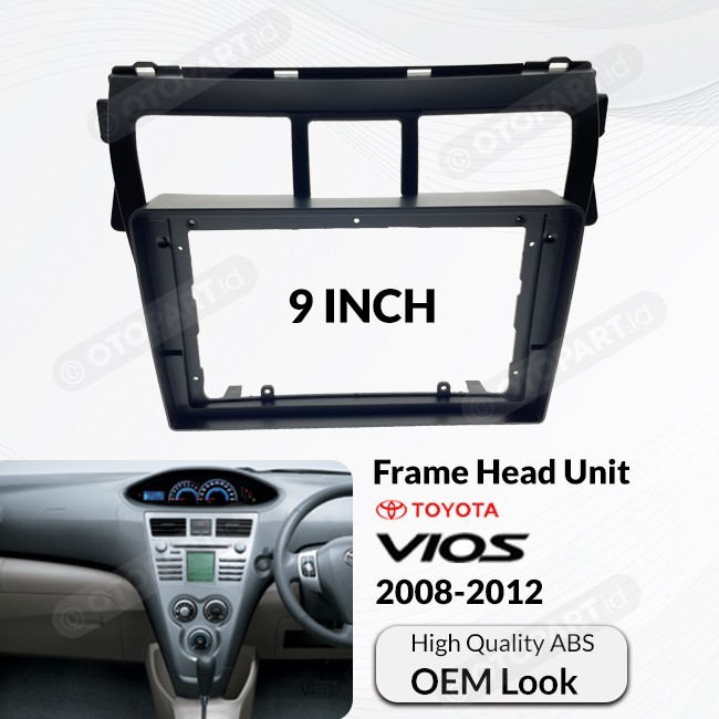 Jual -Frame Head Unit OEM Toyota Vios 2007-2013 9 inch | Shopee Indonesia