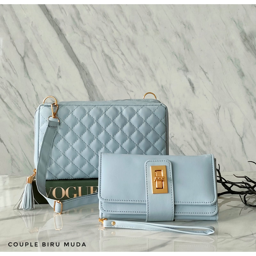 Jual PAKET COUPLE WALET TASSEL DAN DOMPET CLEVA POLOS | Shopee Indonesia