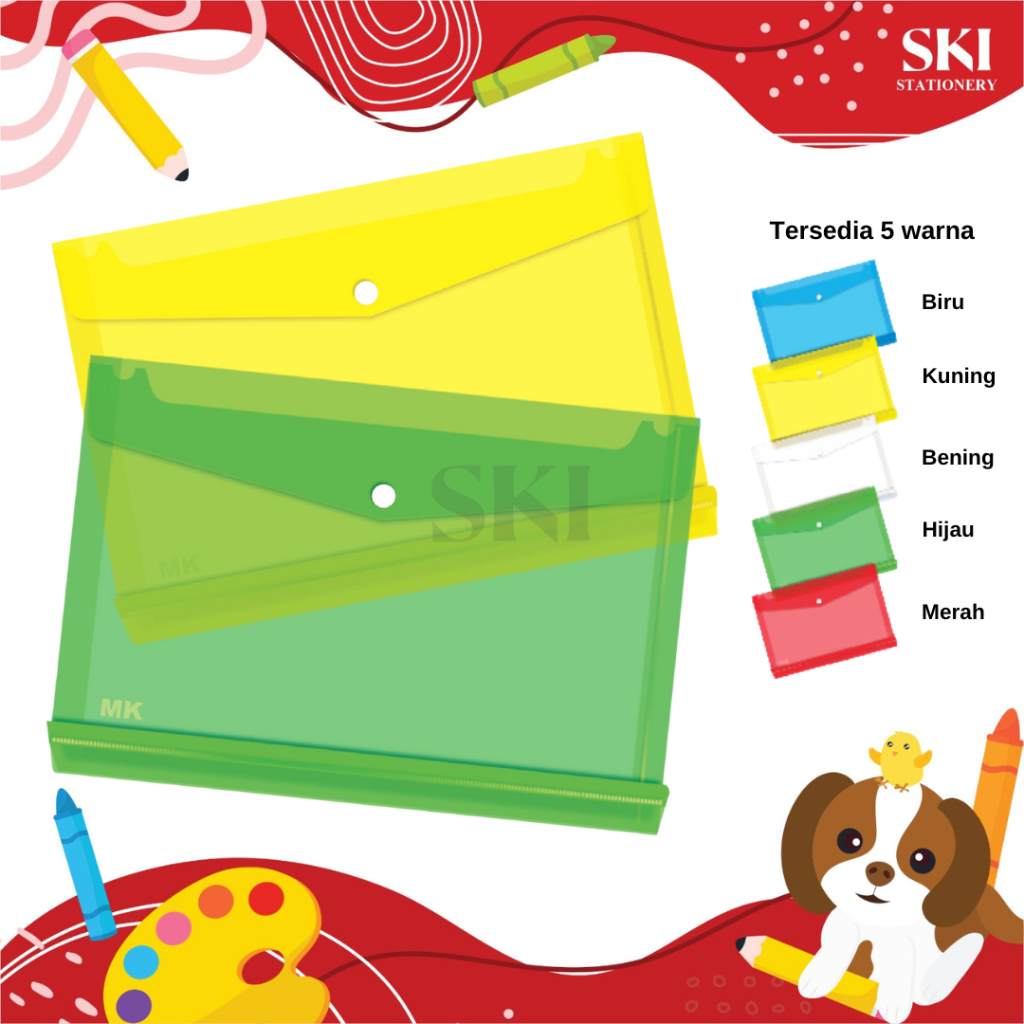 Jual (6 PCS) Map Kancing Polos / Map Plastik Folio Media Kita | Shopee ...