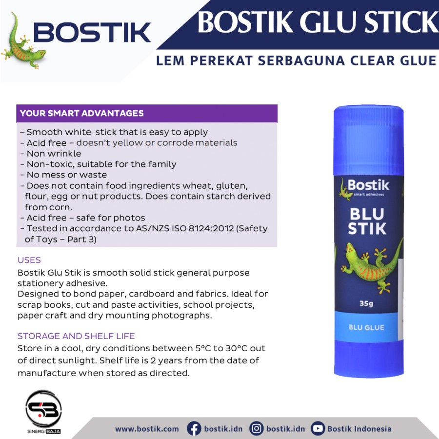 Jual BLU STICK BOSTIK AUSTRALIA LEM PEREKAT SERBAGUNA | Shopee Indonesia